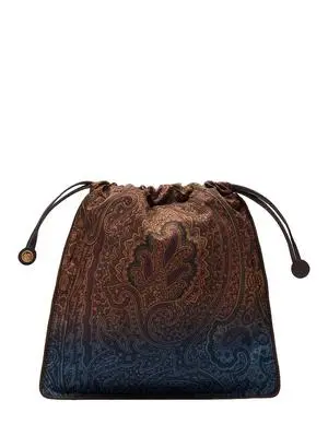 Etro Small Paisley Clutch - Brown