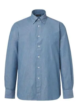 SLOWEAR Cotton Chambray Shirt - Blue