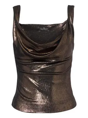 VIVIENNE WESTWOOD Anna Draped Tank Top - Brown
