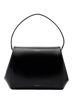 Calvin Klein Small Leather Shoulder Bag - Black