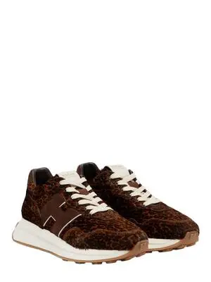 Hogan H641 Calf Hair Sneakers - Brown