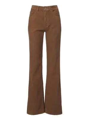 Saint Laurent 70s Cotton Corduroy Flared Pants - Brown