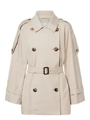 Max Mara Cotton-blend Twill Jacket - Beige
