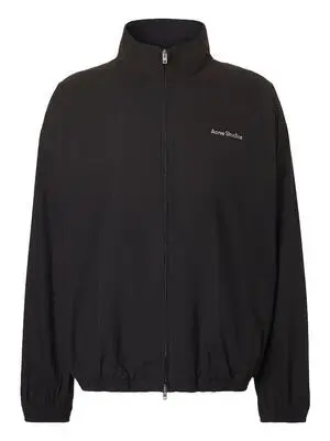 Acne Studios Logo Cotton Poplin Jacket - Black