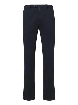 Kiton Cotton And Cashmere Chinos - Blue