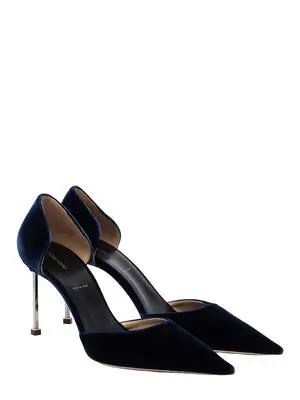 TOM FORD Tom Ford Velvet Pointed Toe Pumps Blue