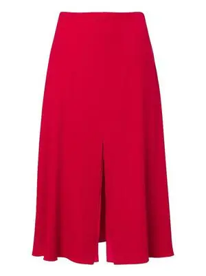 Valentino Garavani Silk Georgette Midi Skirt - Red