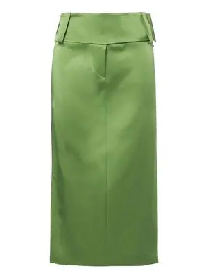 Sportmax Satin Midi Skirt - Green