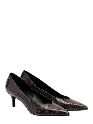 Isabel Marant Étoile Pamely Snake-effect Leather Pumps - Brown