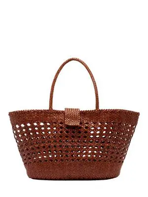 Rixo Dragon Diffusion Lucine Leather Tote Bag - Brown