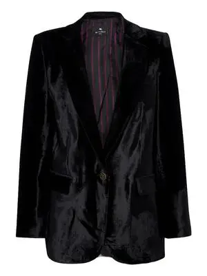 Etro Velvet Blazer - Black
