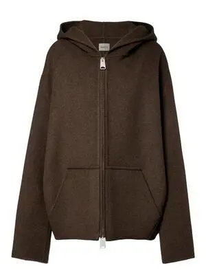 Khaite Oversized Wool Hooded Jacket - Green