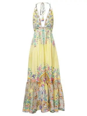 CAMILLA Camilla Sequined Floral Silk Maxi Dress