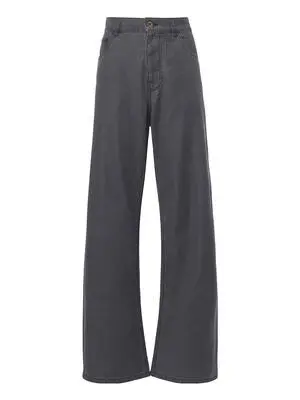 Miu Miu Chambray Wide-leg Pants - Grey