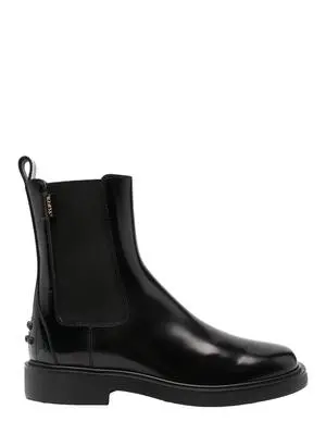 TOD'S Black Calf Leather Chelsea Boots - Multicolor