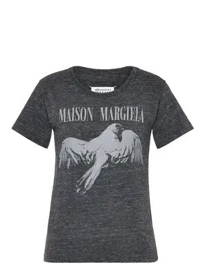 MAISON MARGIELA MAISON MARGIELA Grey Cotton Bird Motif T-Shirt Gray