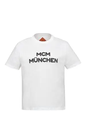 Mcm Organic Cotton T-shirt With Stud Embellishments - White