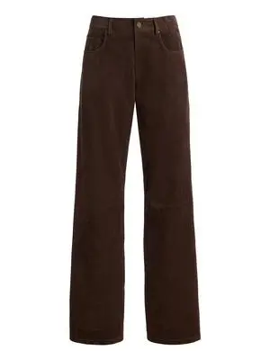 ARMA ARMA Suede Straight-Leg Pants