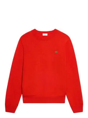 Celine Fine Wool Sweater With Triomphe Embroidery - Multicolor