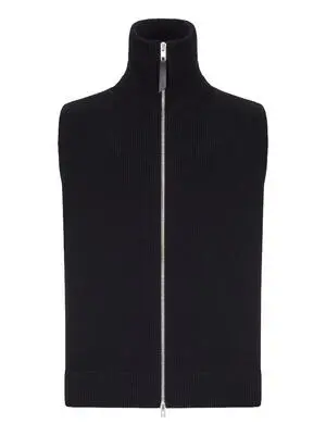 MAISON MARGIELA Zip Knit Gilet - Black