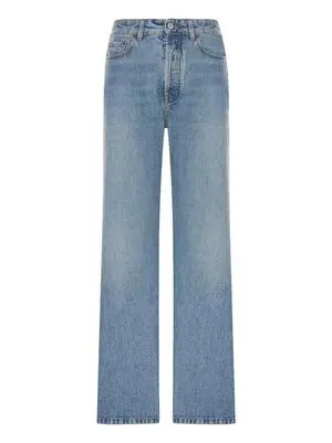 Miu Miu Five Pocket Straight Leg Jeans - Multicolor