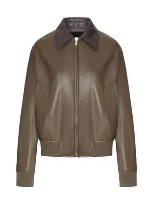 Bottega Veneta Glossy Lambskin Jacket With Braided Collar - Multicolor