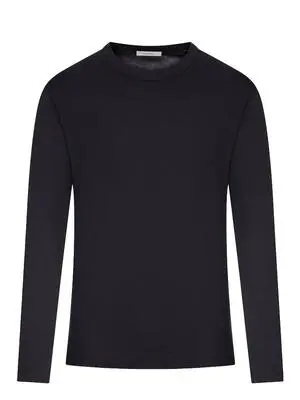 LEMAIRE Long-sleeved Cotton T-shirt - Black