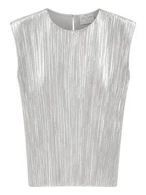 FORTE_FORTE FORTE FORTE Sleeveless Top With Irregular Pleating Multicolor