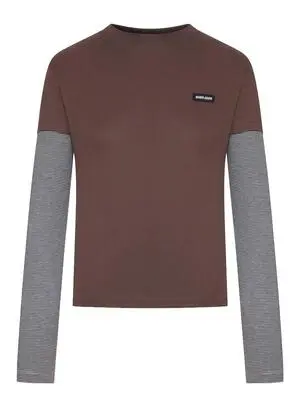 Miu Miu Layered Long-sleeved T-shirt - Multicolor