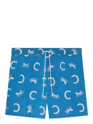 Celine Classic Fit Nylon Swim Shorts - Multicolor