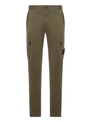 Stone Island Compass Logo Cargo Pants - Green