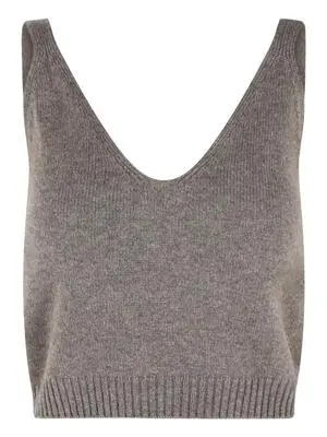 LISA YANG LISA YANG Cashmere V-Neck Tank Top Cream