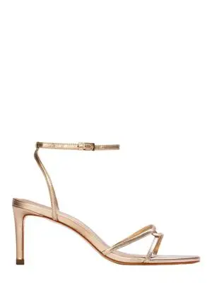 BLACK SUEDE STUDIO Black Suede Studio Miley Metallic Leather Sandals Gold