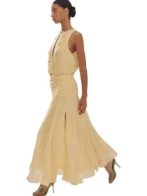 REFORMATION Reformation Petites Daisy-Kate Maxi Dress With Keyhole Cutout