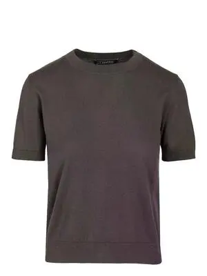 Max Mara Knitted Short Sleeve T-shirt - Brown