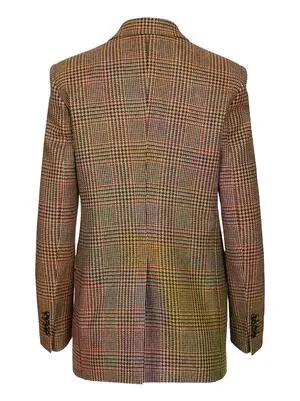 Tagliatore Jasmine Prince Of Wales Double-breasted Jacket - Brown