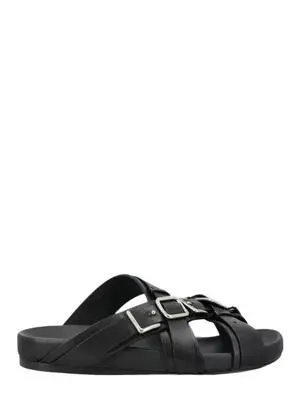 Loewe Buckle-fastening Leather Sandals - Black