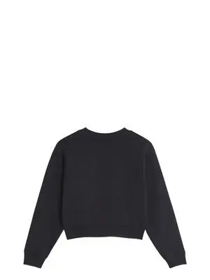 Maison Kitsuné Logo Print Cropped Sweatshirt - Black