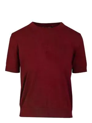 Max Mara Ribbed Trim Short Sleeve T-shirt - Red