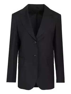 Max Mara Single-breasted Wool Jacket - Blue