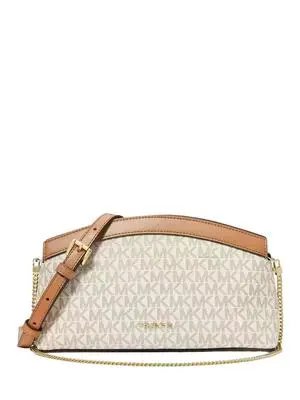 Michael Kors Athena Convertible Clutch With Signature Logo - Neutrals