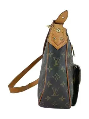LOUIS VUITTON Louis Vuitton Monogram Hudson GM Shoulder Bag Brown