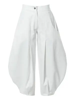 METAMORPHOZA Metamorphoza Voluminous Leg Denim Trousers White