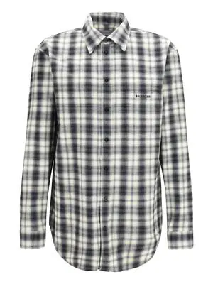 Balenciaga Checked Cotton Flannel Shirt - Multicolor