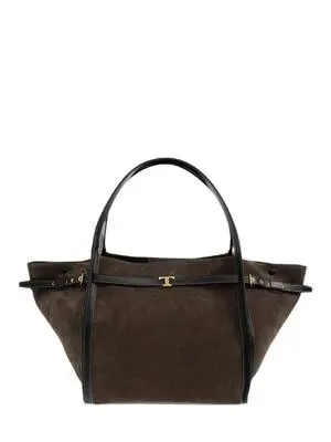 TOD'S Suede Shopping Bag - Brown