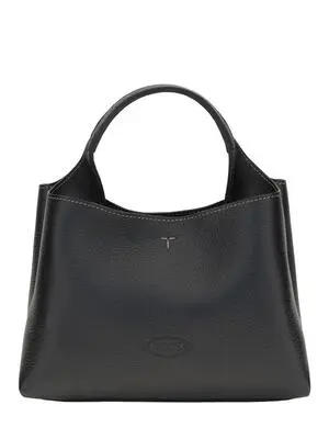 TOD'S TOD'S Micro Leather Handbag With T Timeless Accessory Black