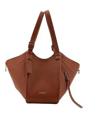 Loewe Hammock Flip Leather Handbag With Lettering Logo - Multicolor
