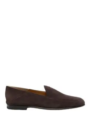 TOD'S Cuoio Sabot Pantofola Lettering Loafers - Brown