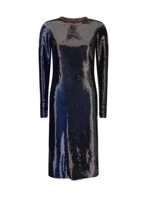 TOM FORD Two-tone Sequin Dress - Blue