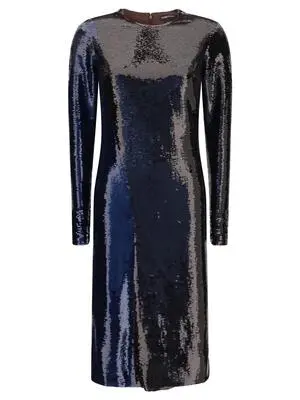 TOM FORD Two-tone Sequin Dress - Blue